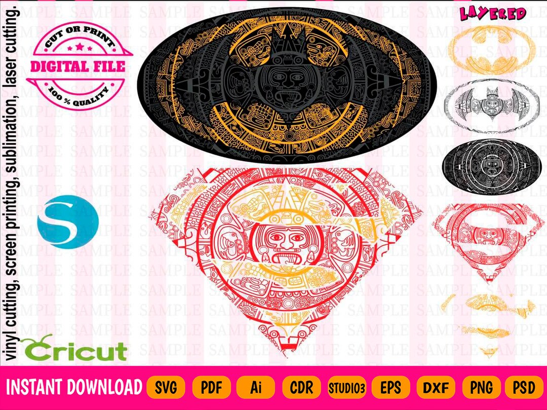 Mexico Bundle Svg 2 in 1 - Aztec Calendar Svg - Aztec Heroes - Aztec ...