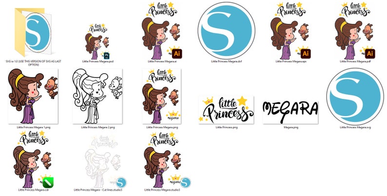 Little Princess Megara Svg Megara Vector Megara Clipart - Etsy