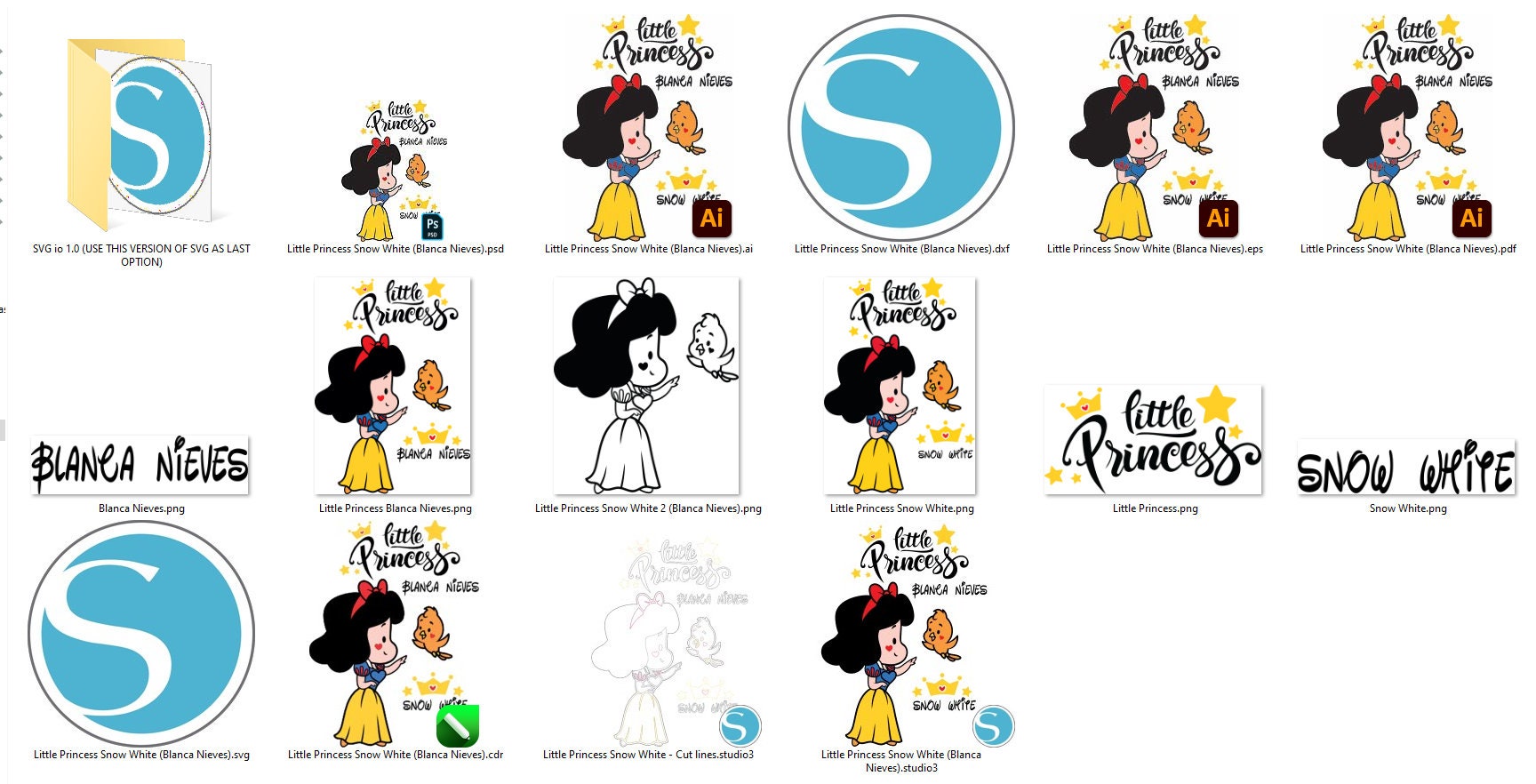 Little Princess Snow White Svg Snow White Clipart Blanca - Etsy