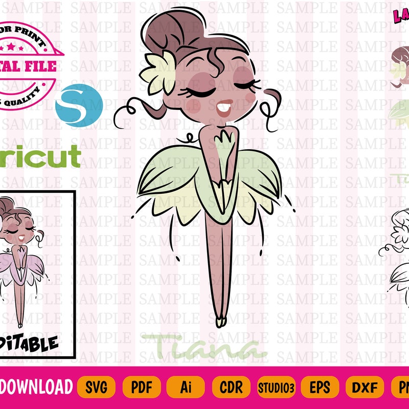 Princess Tiana Svg - Etsy
