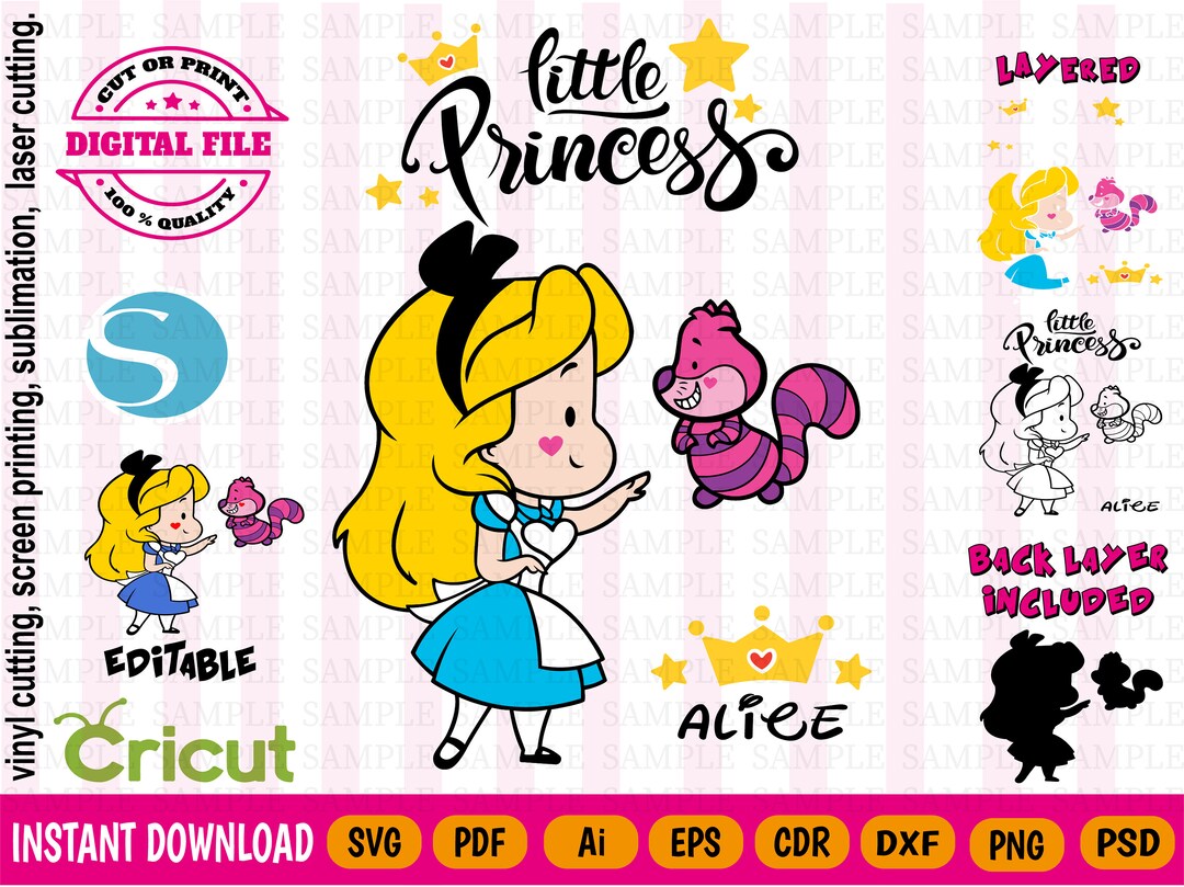 Little Princess Alice Svg - Alice Vector - Alice Clipart - Alice Png ...