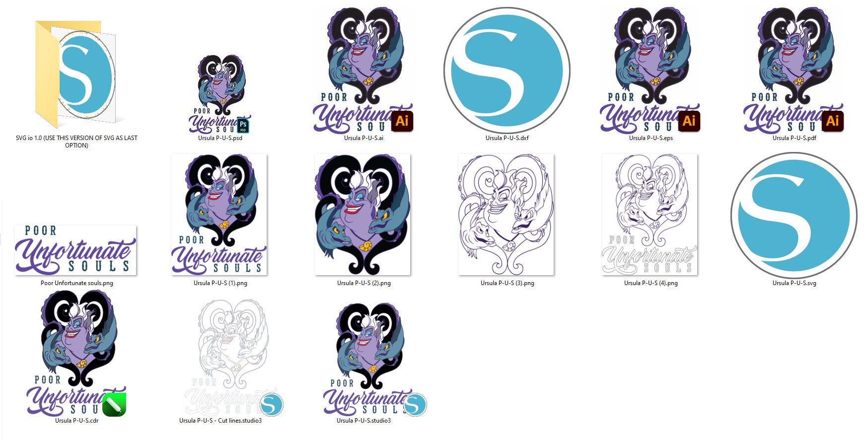 Ursula Svg Ursula Clipart Ursula Png Ursula Vector 9 - Etsy