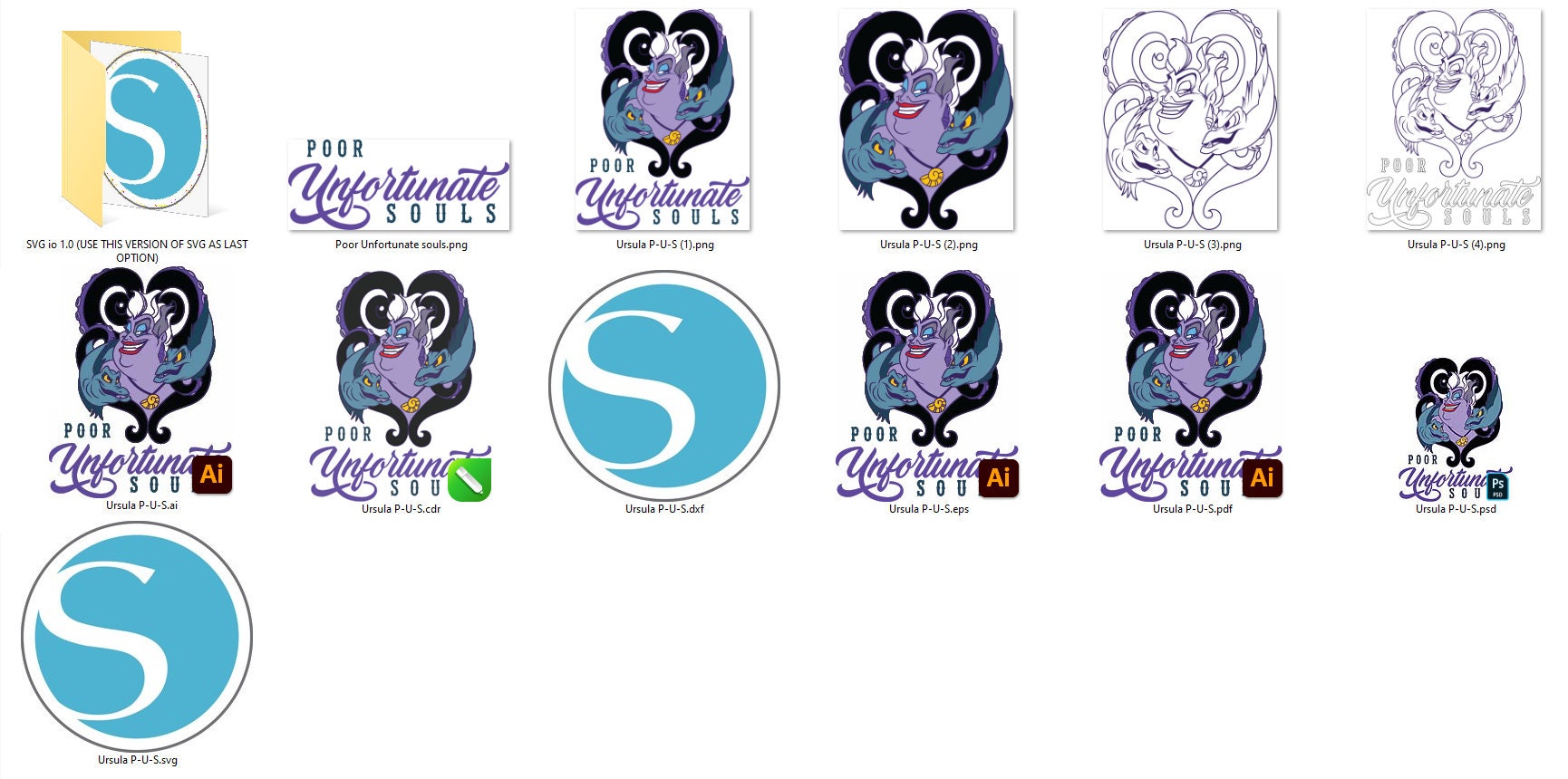 Ursula Svg Ursula Clipart Ursula Png Ursula Vector 8 | Etsy Australia