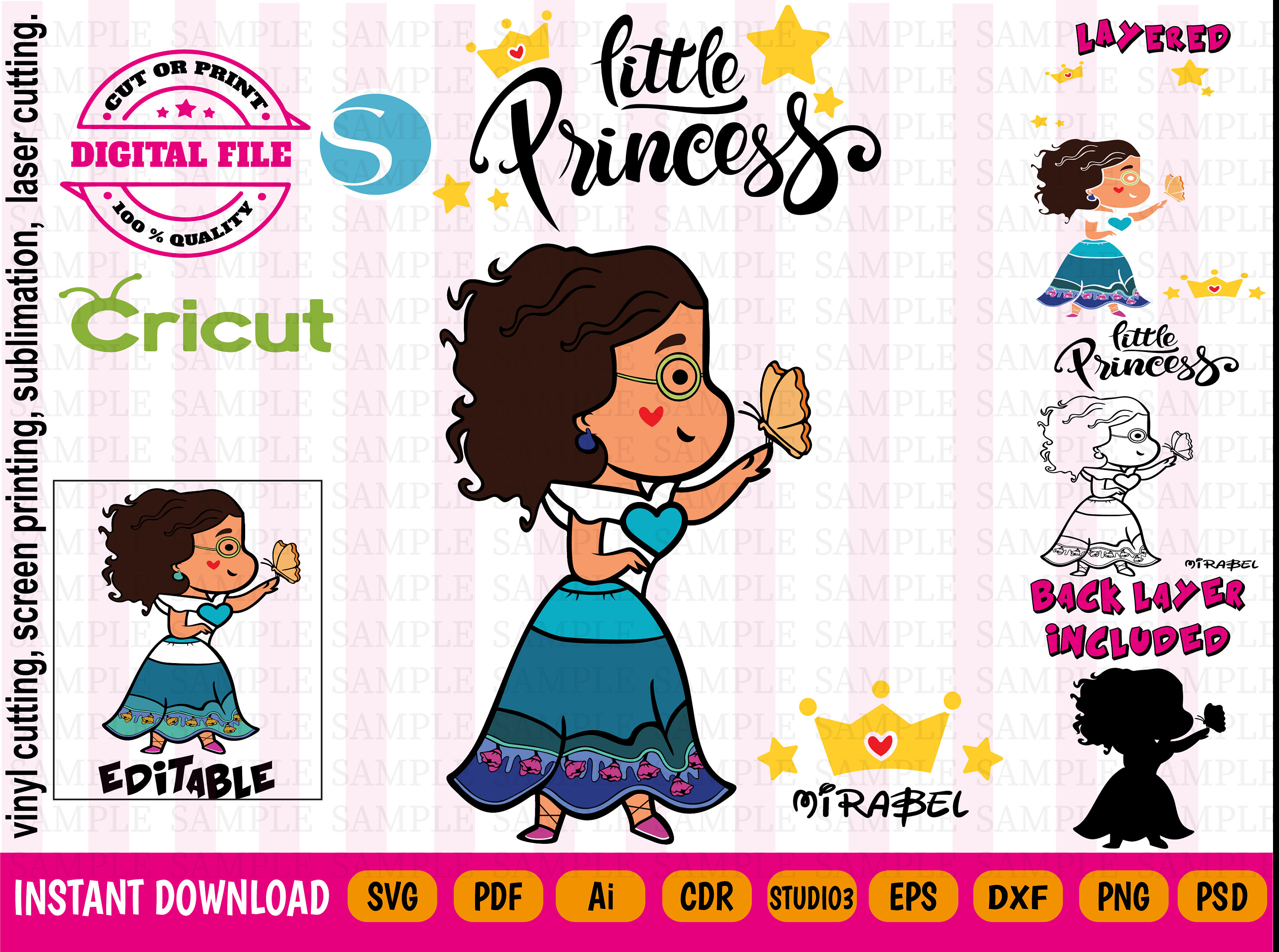 Little Princess Maribel Svg Maribel Clipart Encanto Svg - Etsy India