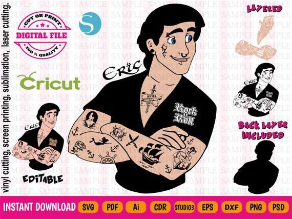 Ariel Und Eric Silhouette Tattoo