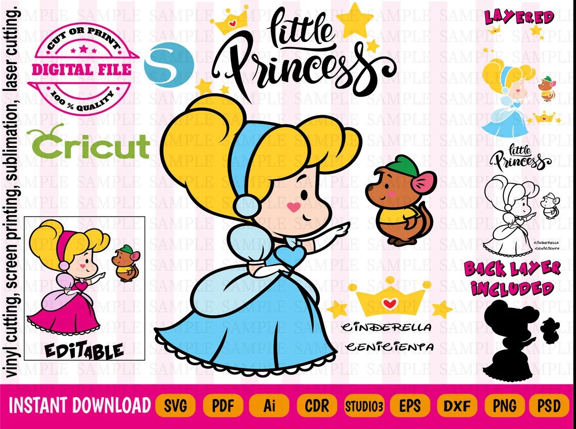Little Princess Svg Vector 9 File Formats Digital File - Etsy