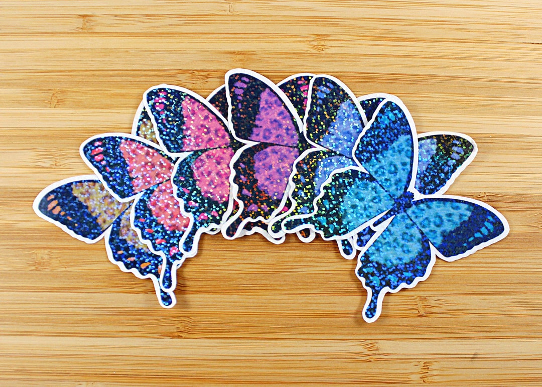 Holographic Transparent Butterfly Sticker - Etsy