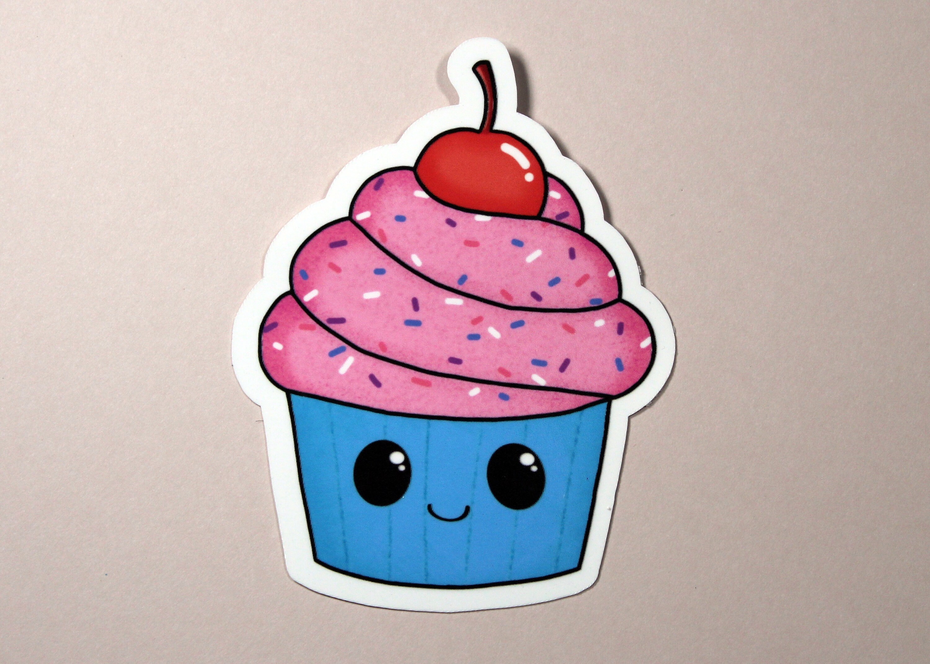 Cute Pink Cupcake Sticker - Etsy