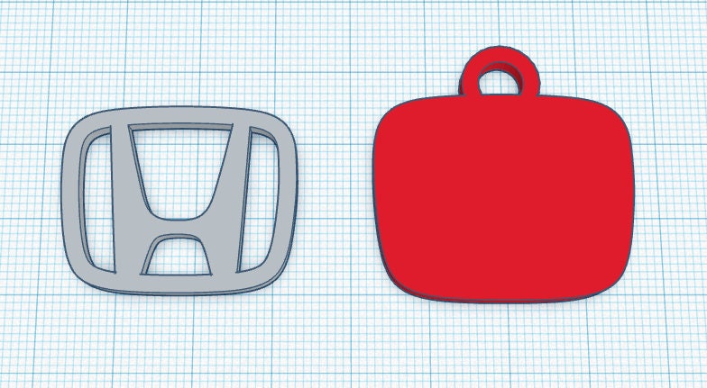 3D Printed Honda Keychain digital File - Etsy
