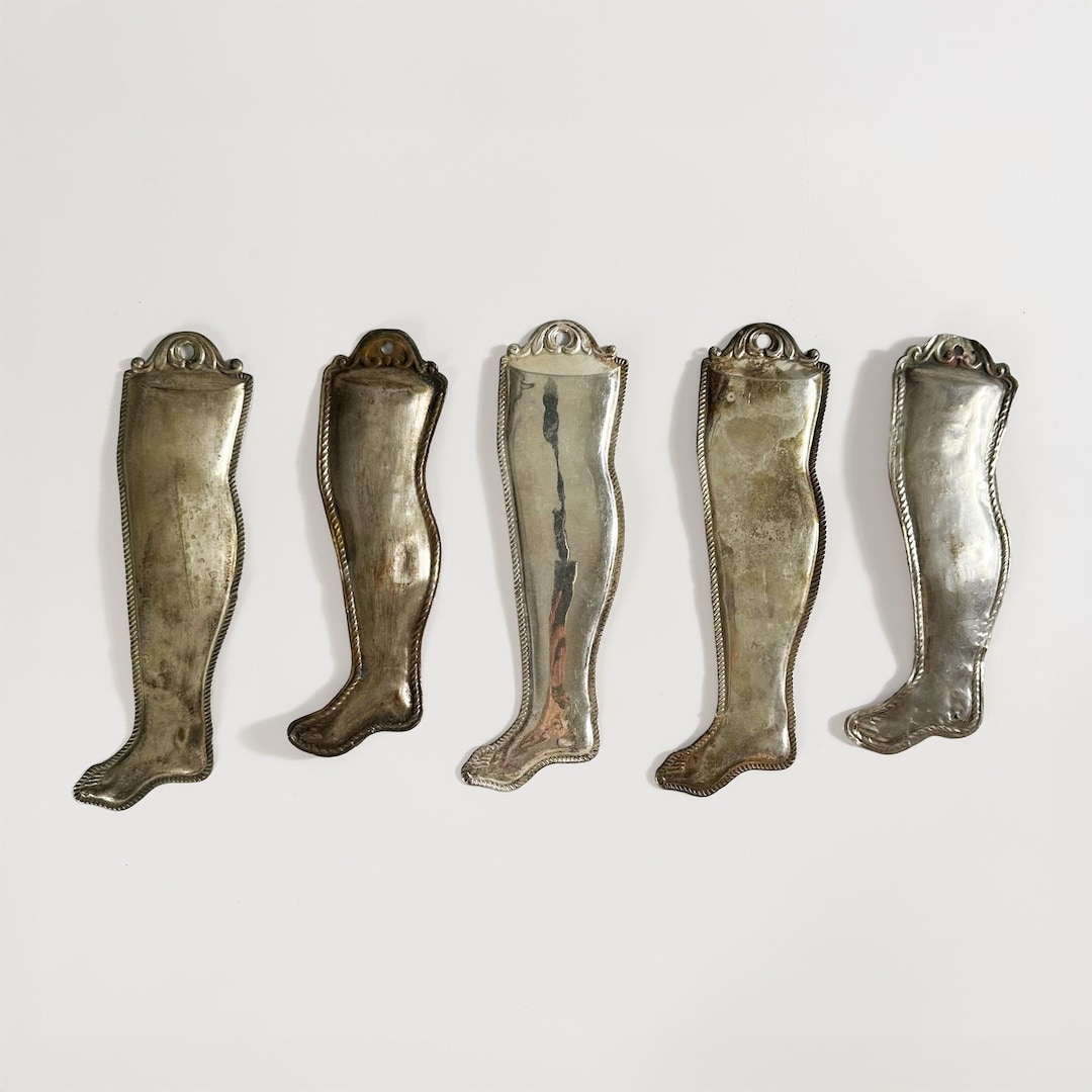 Vintage Italian Leg Exvoto Leg Exvoto Vintage Silver Leg Wall Decor ...