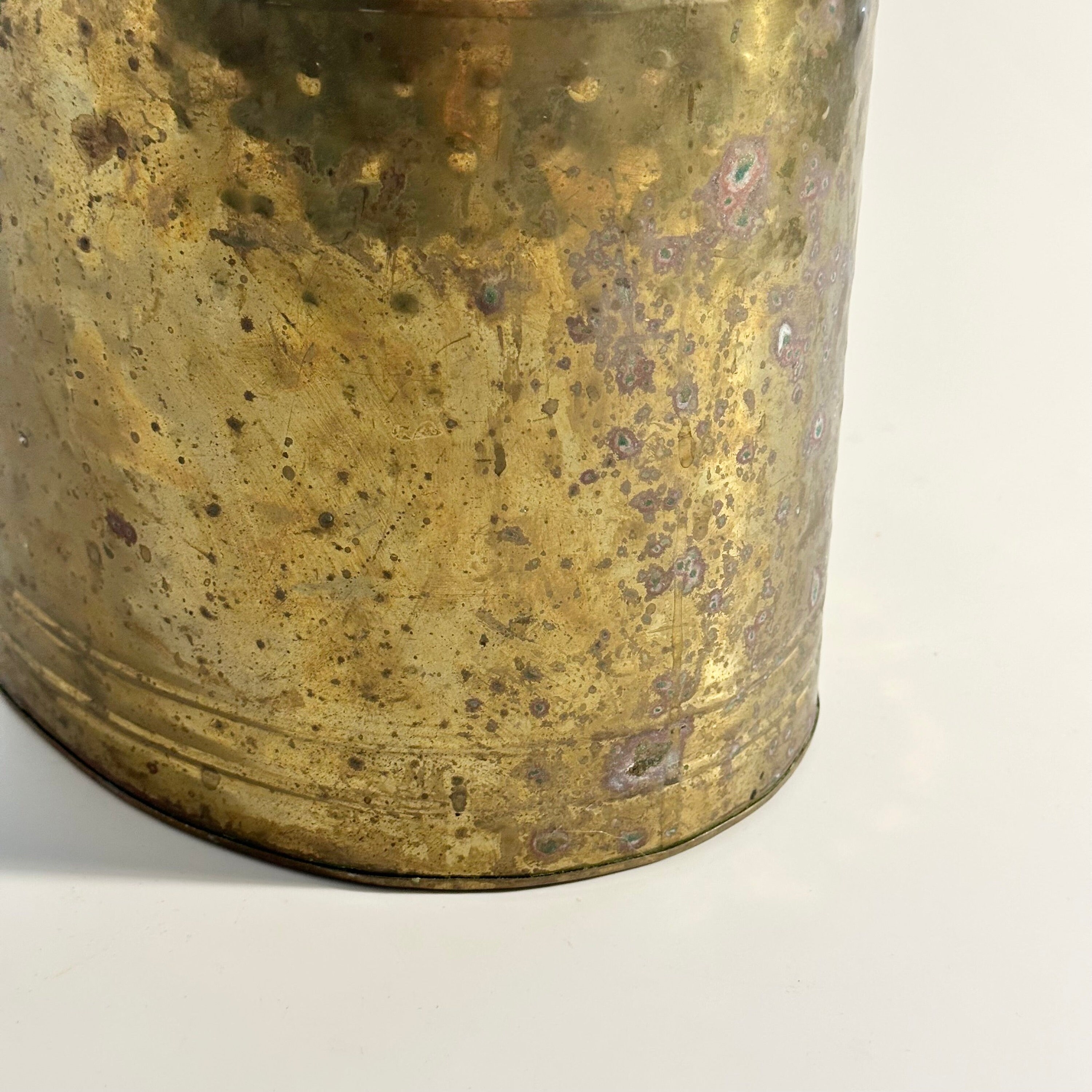 Vintage Brass Vessel With Bow Detail - Etsy