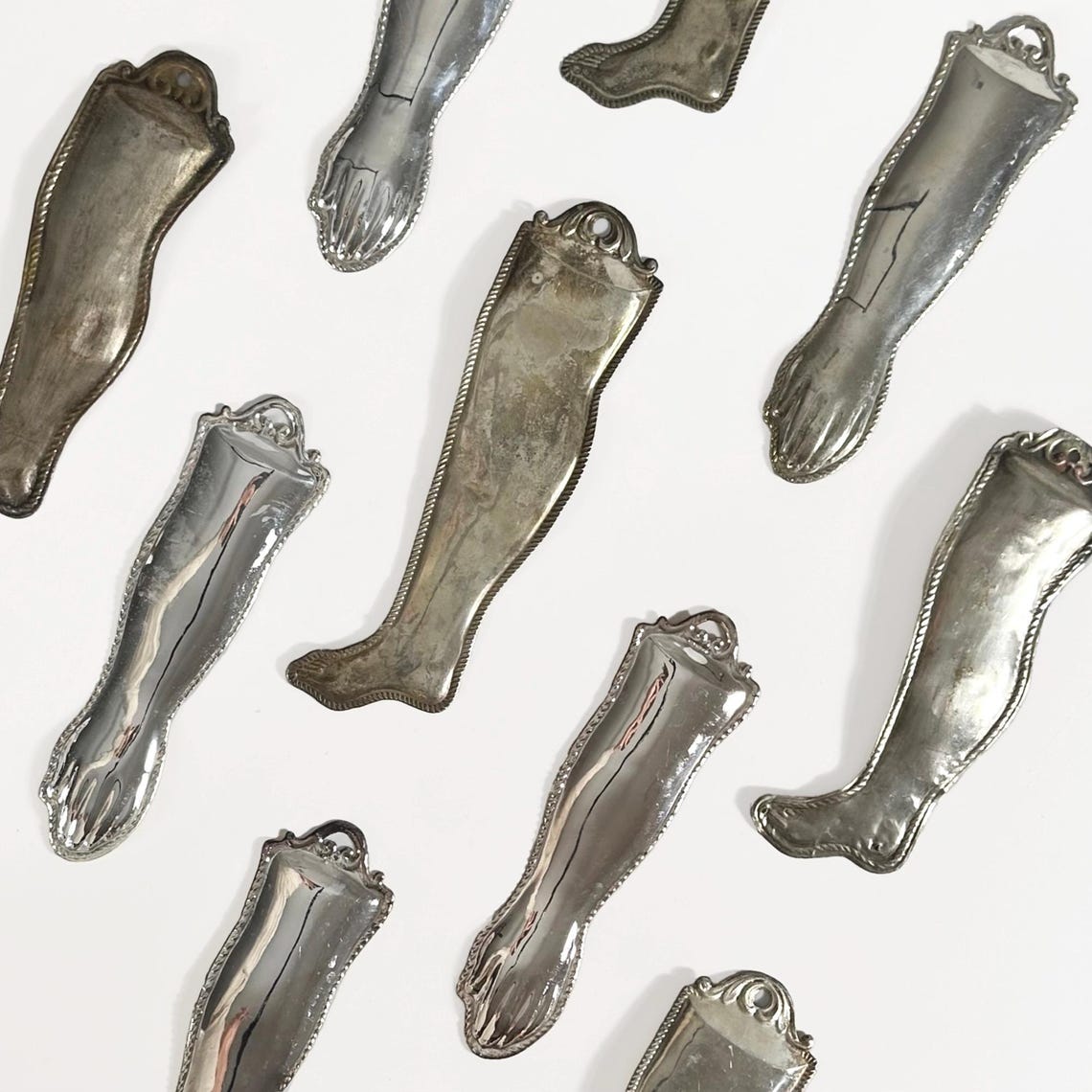 Vintage Italian Leg Exvoto Leg Exvoto Vintage Silver Leg Wall Decor ...