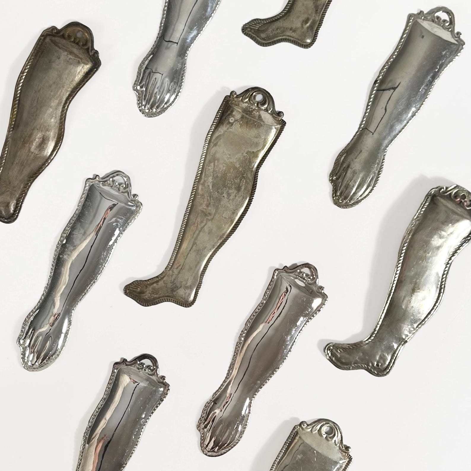 Vintage Italian Leg Exvoto Leg Exvoto Vintage Silver Leg Wall Decor ...