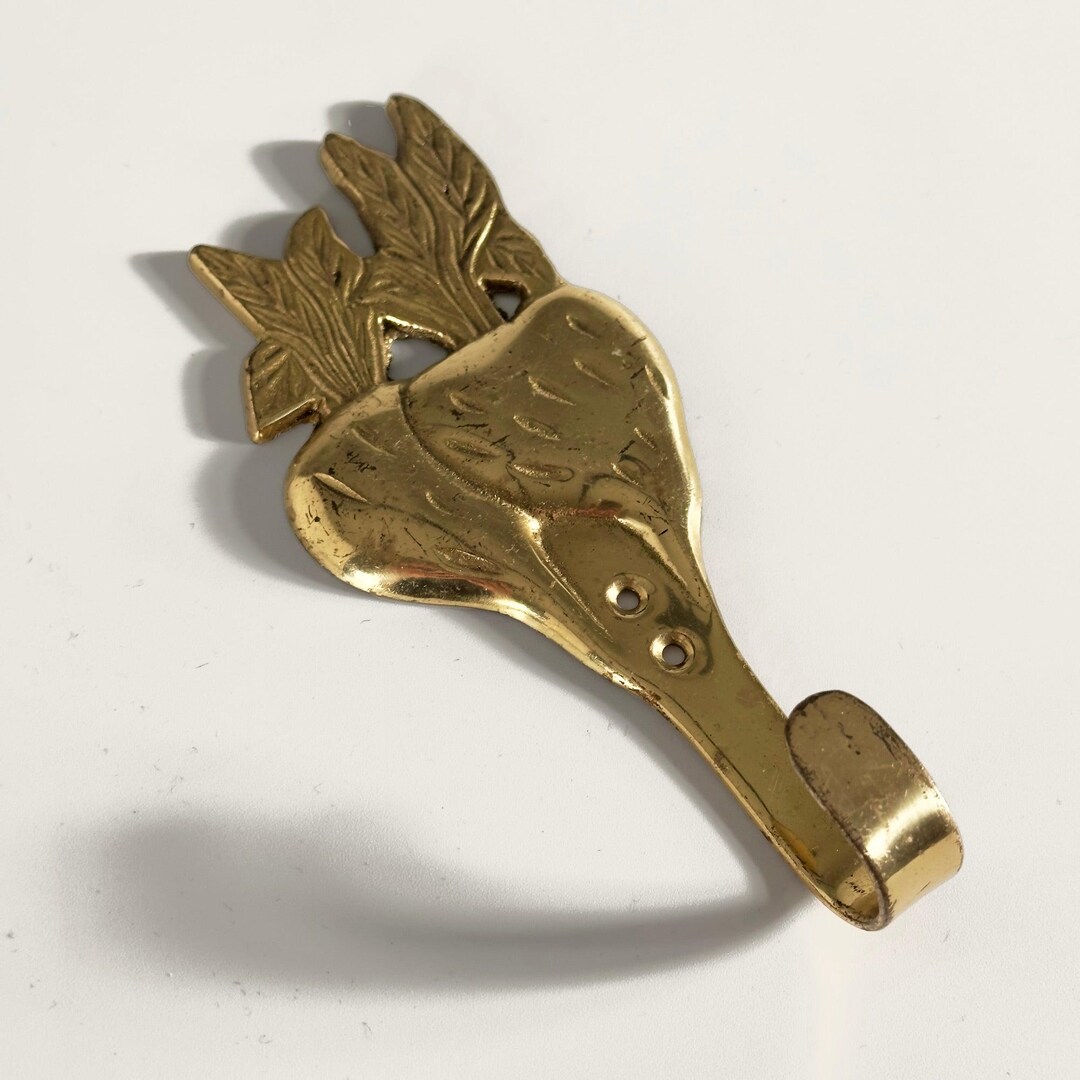 Vintage Brass Turnips Wall Hook - Etsy