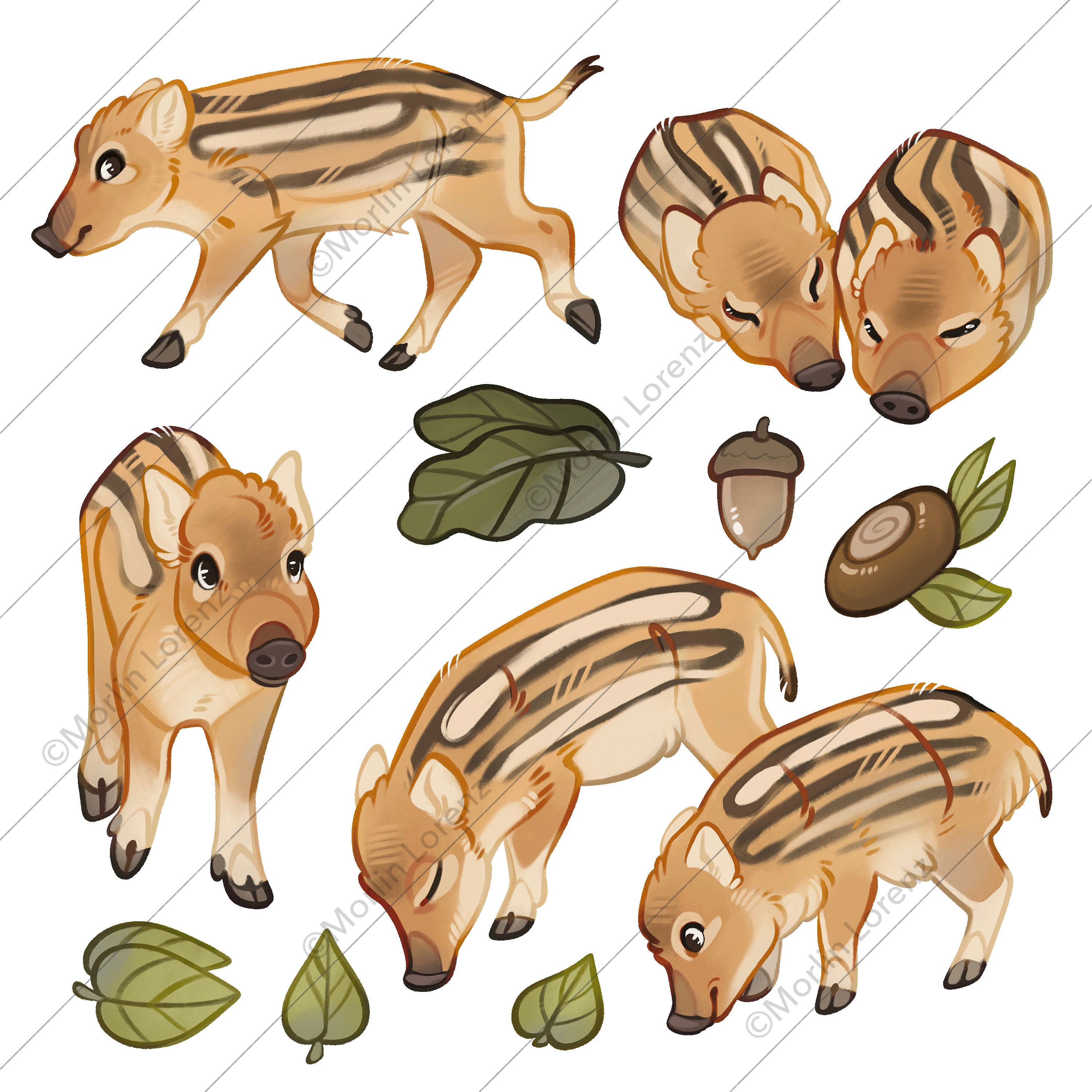 Wild Boar Herd - Boar - Boar - Graphic - Digital Download - Children's ...