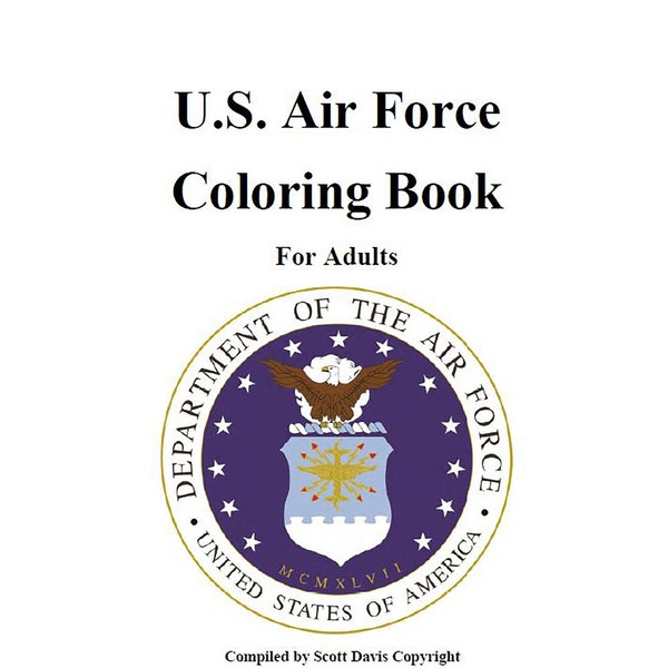 Air Force Coloring Book - Etsy