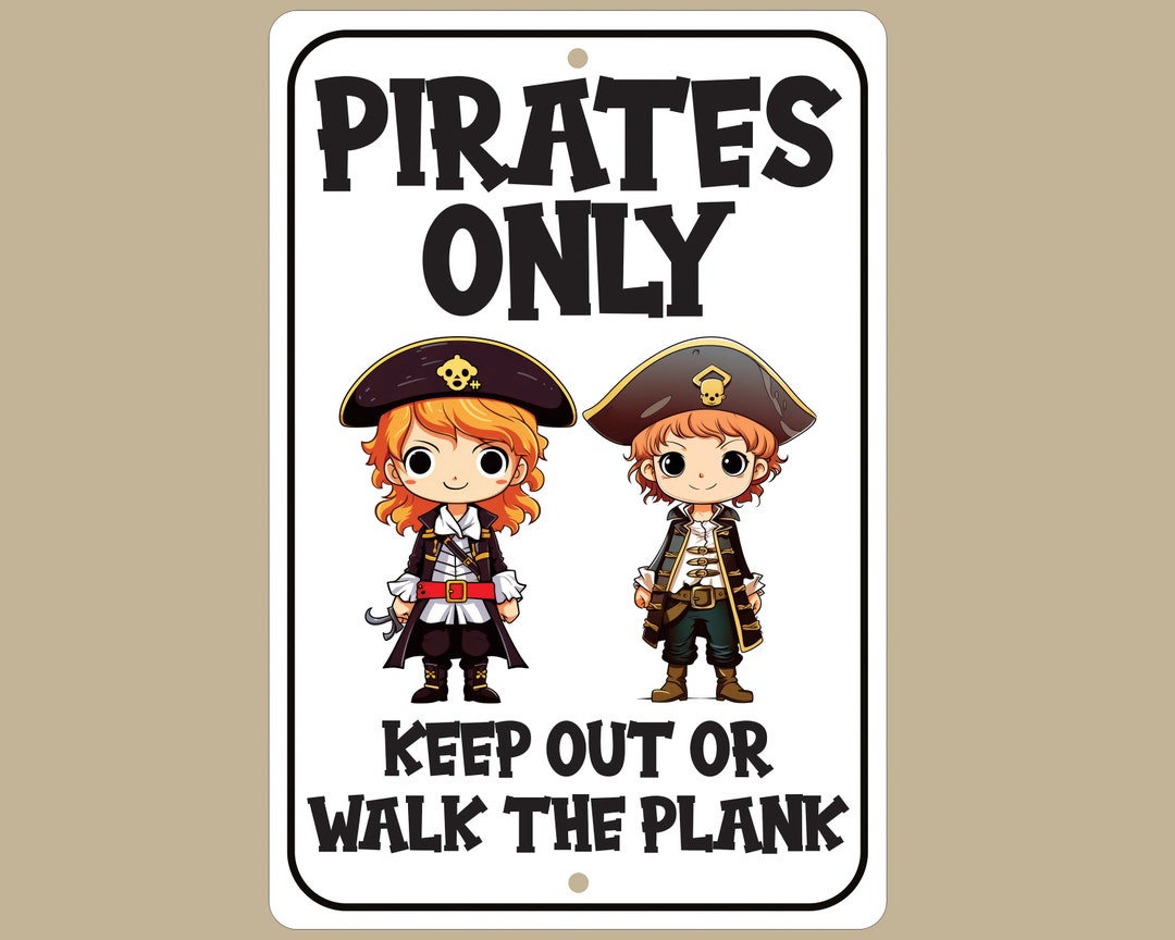 Pirates Only Sign, Kids Room Decor, Sign for Pirates, Kid Pirates Room ...
