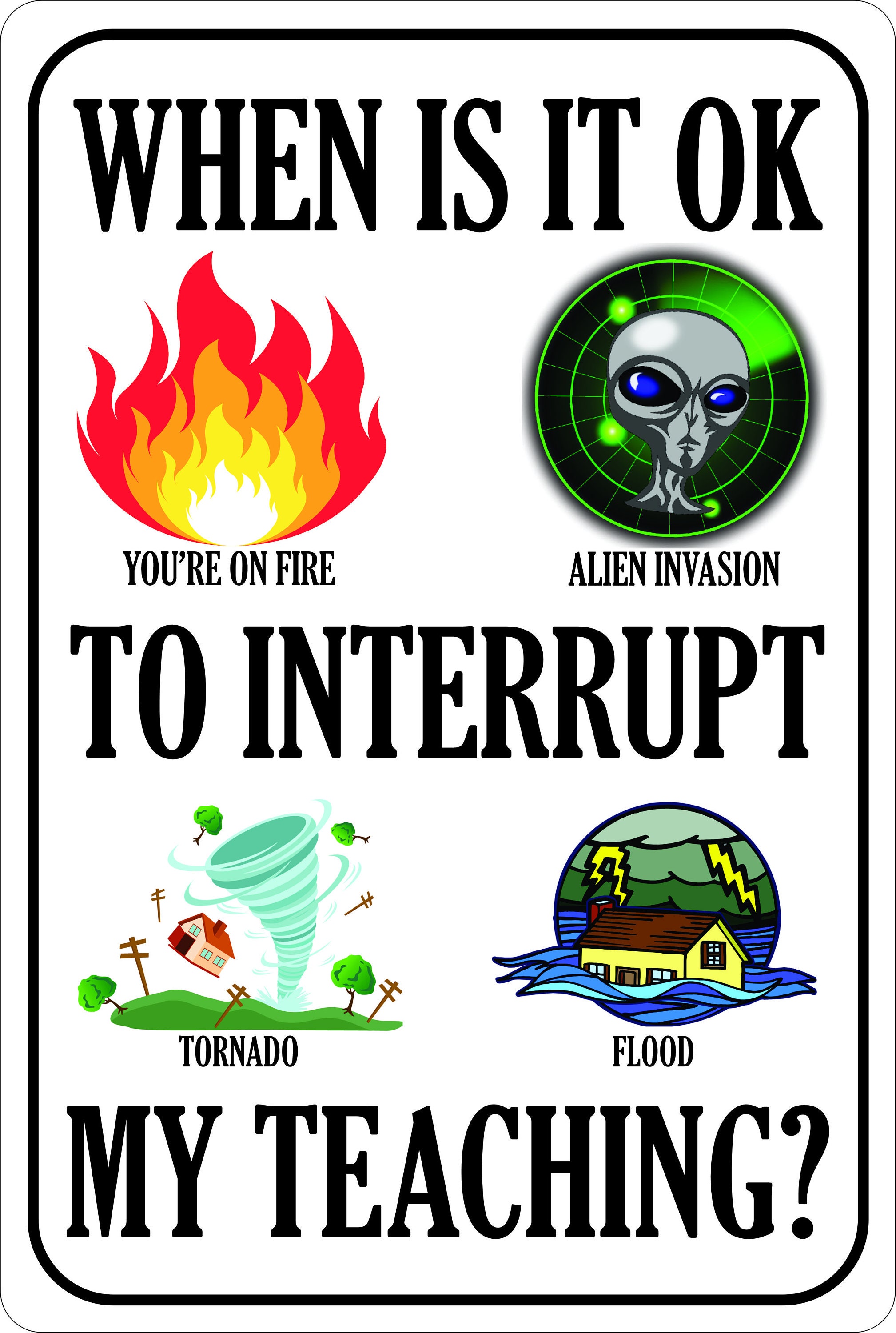 Teacher Classroom Interruption Sign, Teaching Supplies, Classroom ...