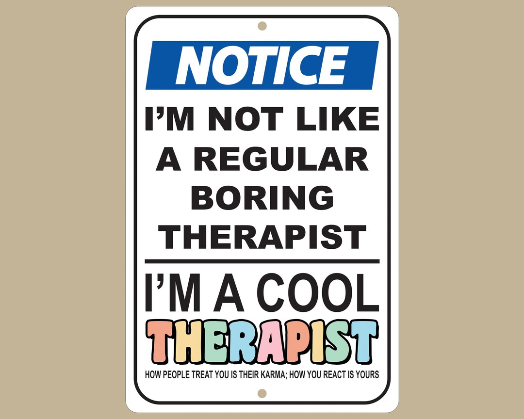 Office Decor for Therapists, Novelty Therapist Sign, Therapy Room ...
