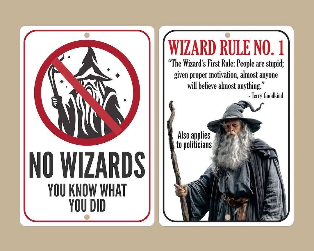 Two Wizards Signs, Magical Wall Art Decor, Wizard Decor, Magic Home ...