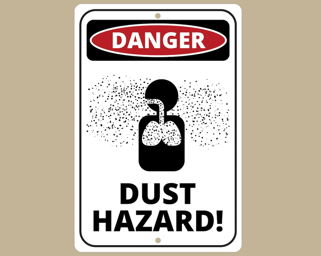 Aluminum Dust Hazard Danger Warning Sign, Modern Industrial Signage ...
