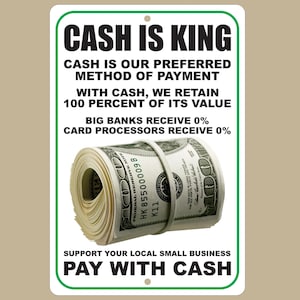 Cash is King Novelty Sign, Money Wall Decor, Financial Advisor Gift ...