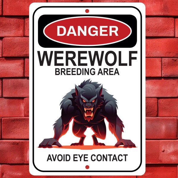 Werewolf Breeding Sign - Etsy