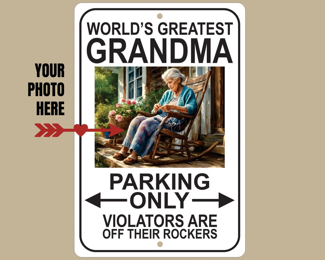 Personalized Grandma Parking Sign: Custom Aluminum Wall Decor - Etsy