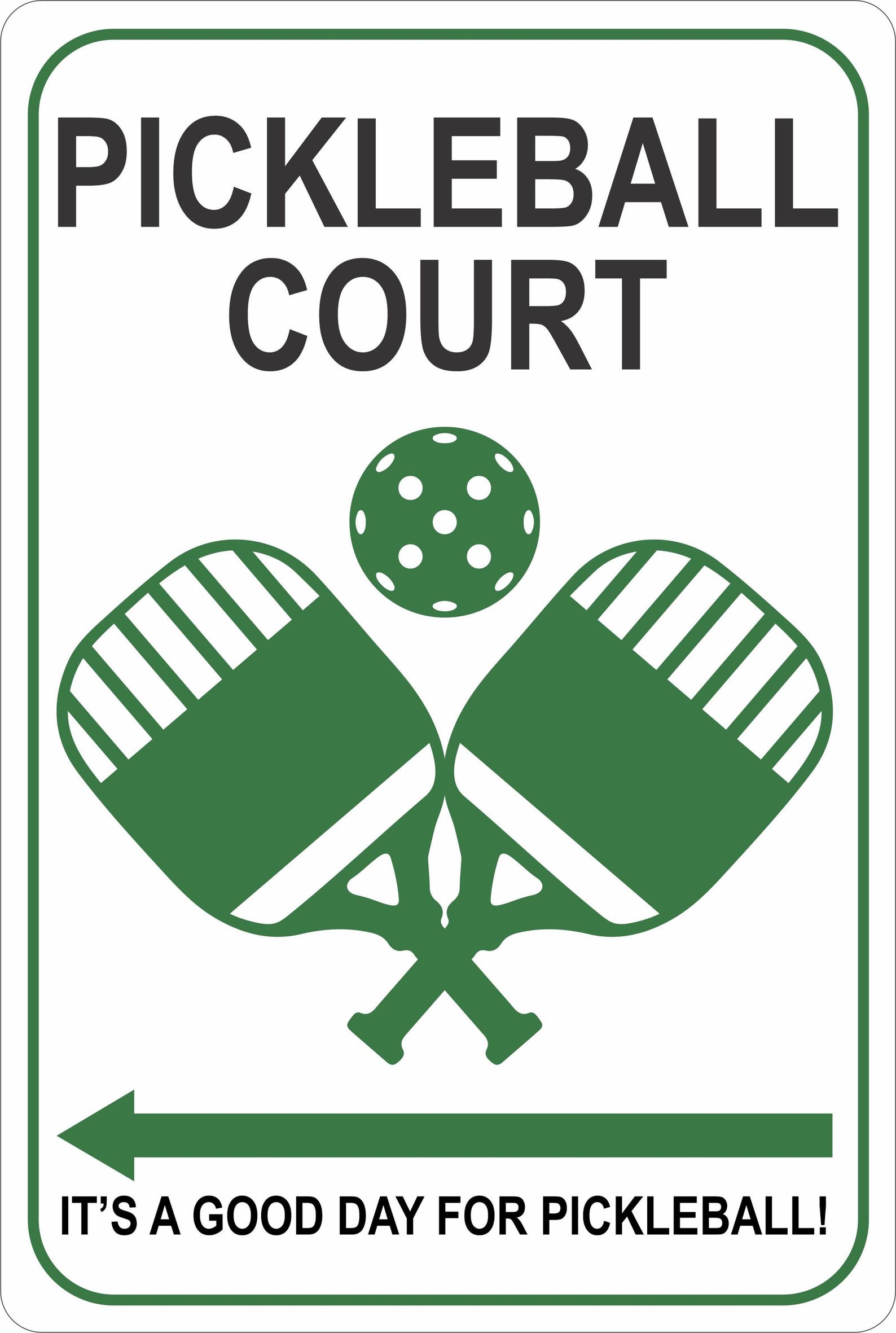 Pickleball Aluminum Direction Sign, Right or Left Arrow, 8X12 Inches ...