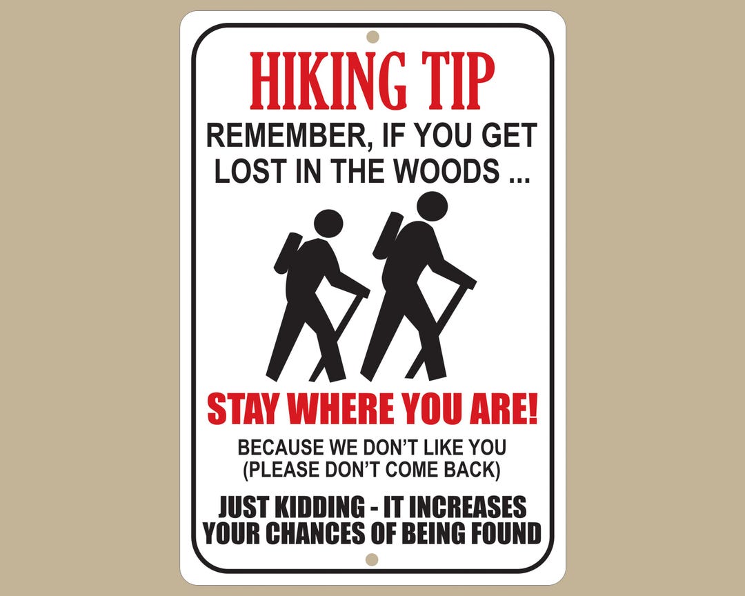 Custom Hiking Sign, Personalized Trail Guide Marker, Outdoor Adventure ...