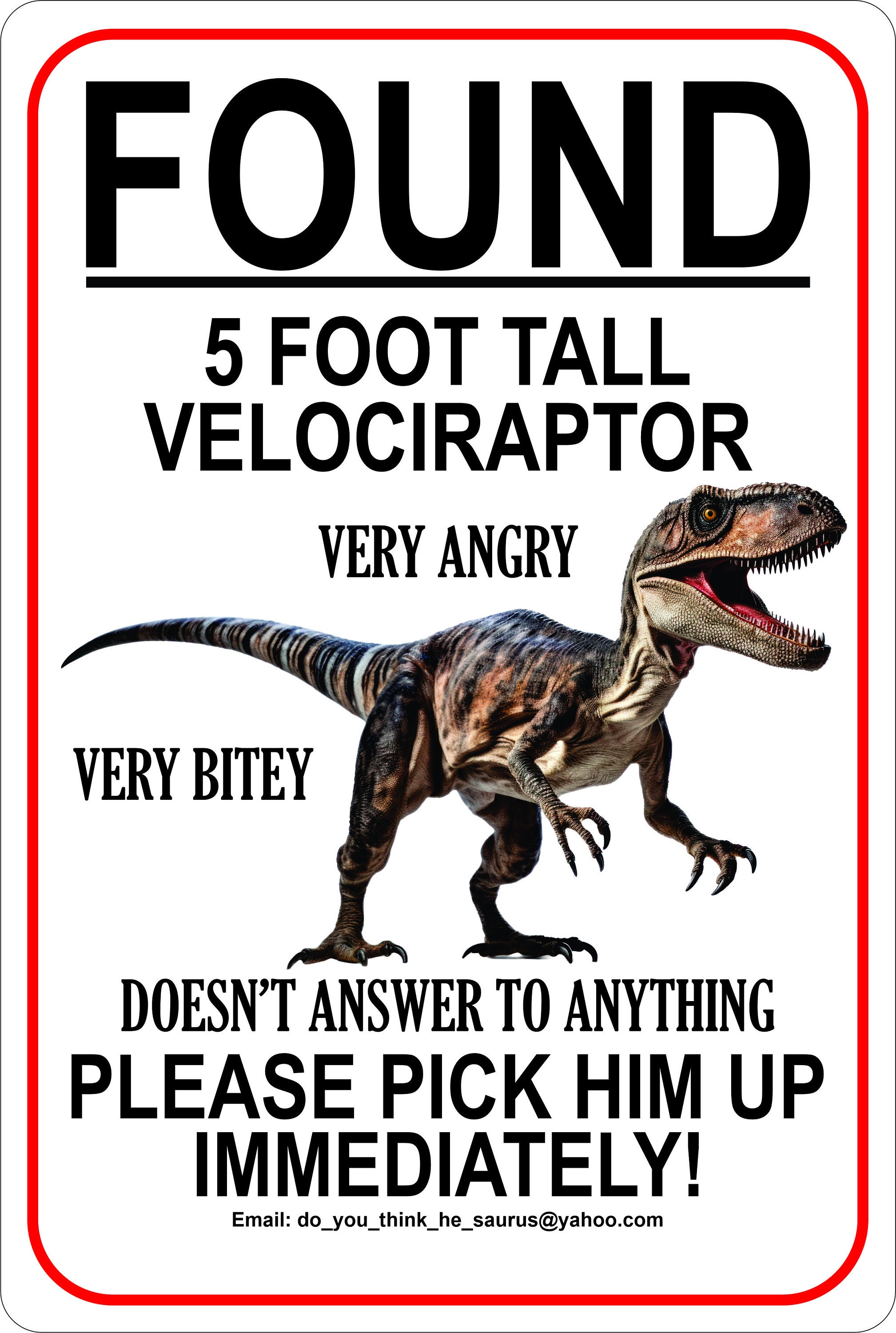 Velociraptor Dinosaur Sign, Prehistoric Decor, Dino Lover Gift, Fossil ...