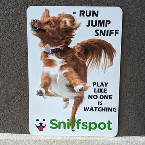 Sniffspot Aluminum Sign, Play Like No One is Watching, Private Dog Park ...