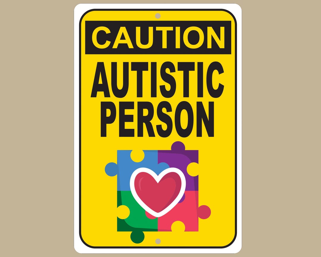 Autism Awareness Street Traffic Sign, Sensory Friendly Special Needs ...