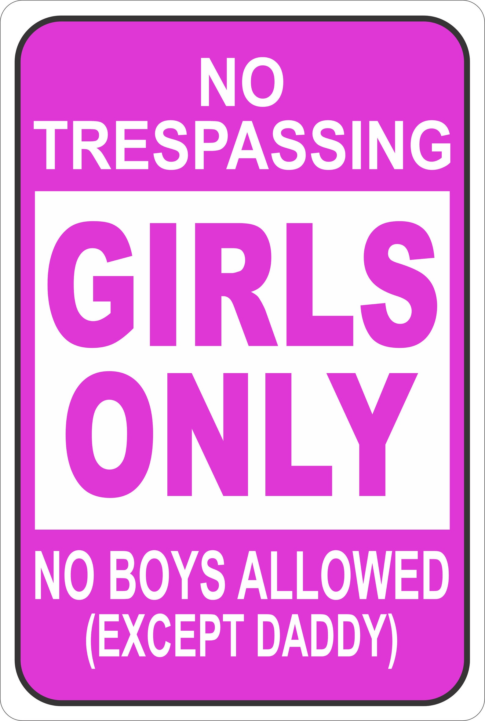 Customizable Girls Only Door Sign, Teen Room Decor, Girls Bedroom Sign ...