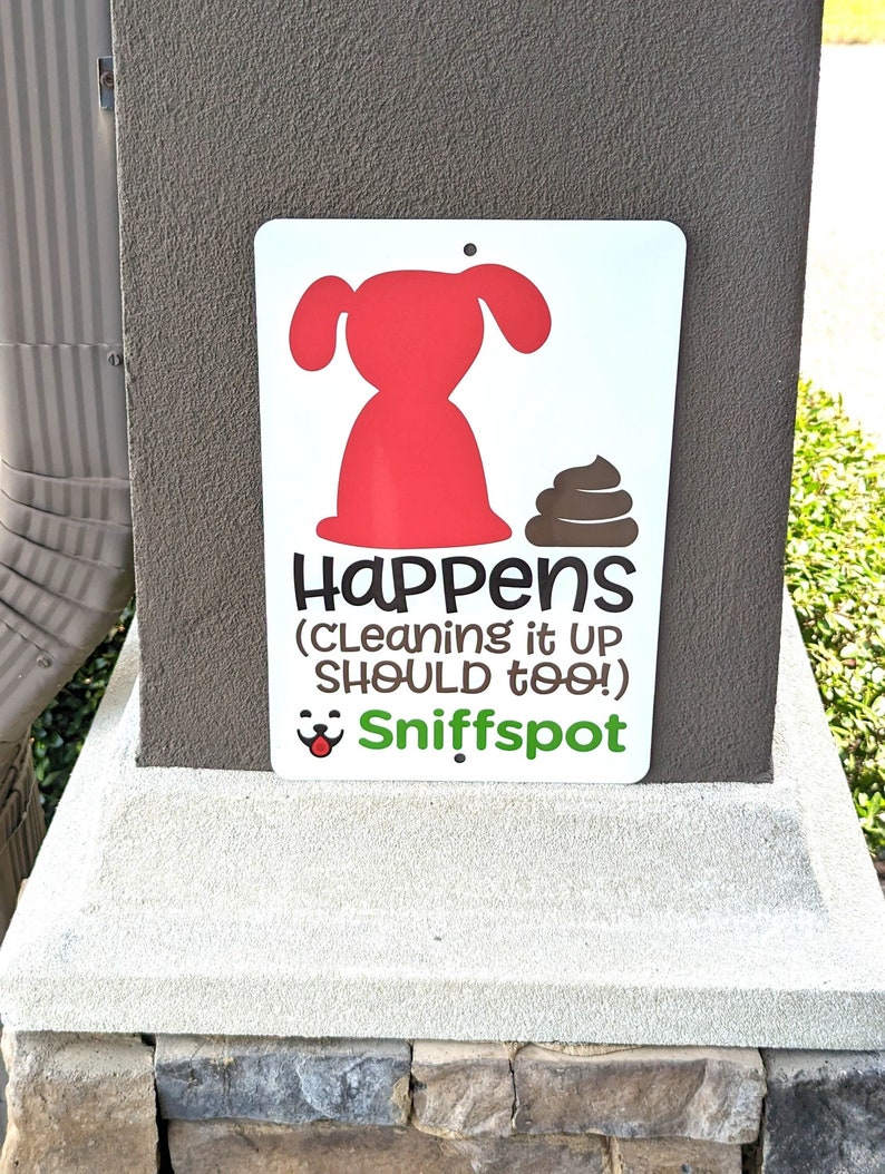 Sniffspot Aluminum Sign Cute Poop Cleaning Message Private - Etsy
