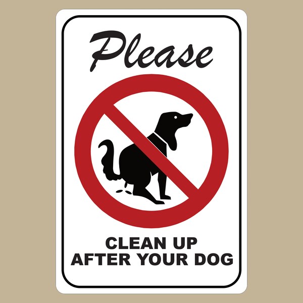 Please Clean After Your Dog Sign - Etsy