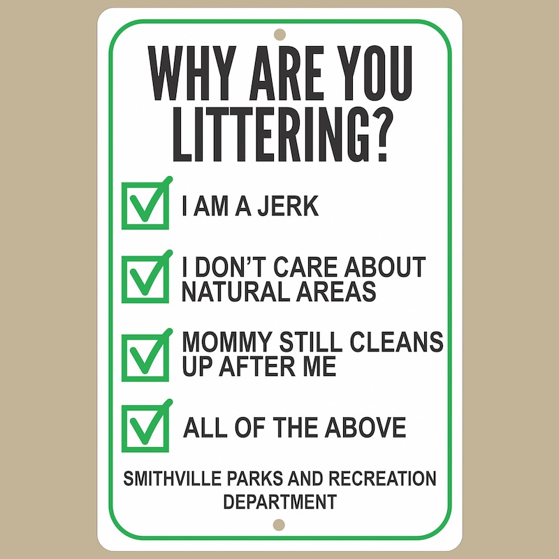 Litter Signs - Etsy