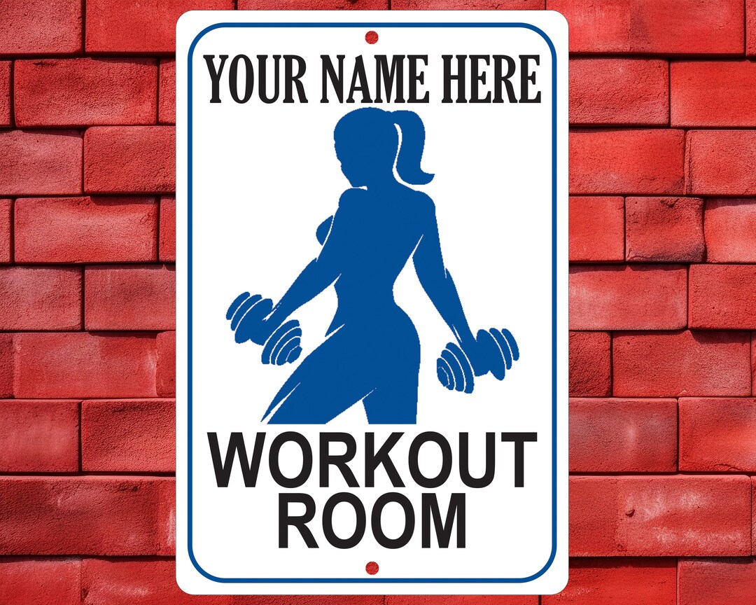 Custom Gym Sign, Fitness Wall Decor, Personalized Gift for Her ...