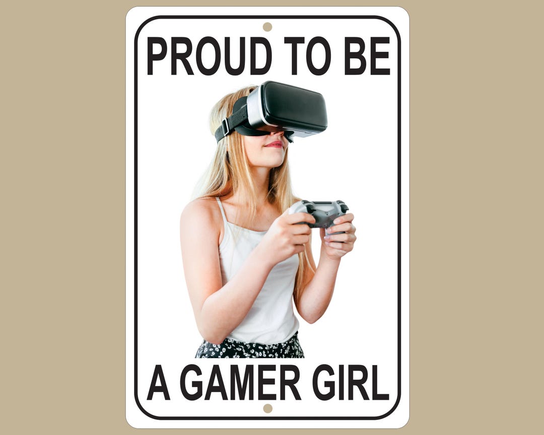 Personalized Gamer Girl Sign: Custom Aluminum Game Room Decor (8x12) - Etsy