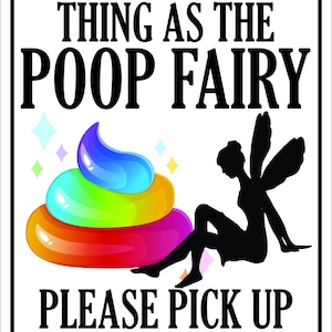 Outdoor Dog Poop Fairy Sign, Cute Functional Yard Art, Funny Dog Lover ...