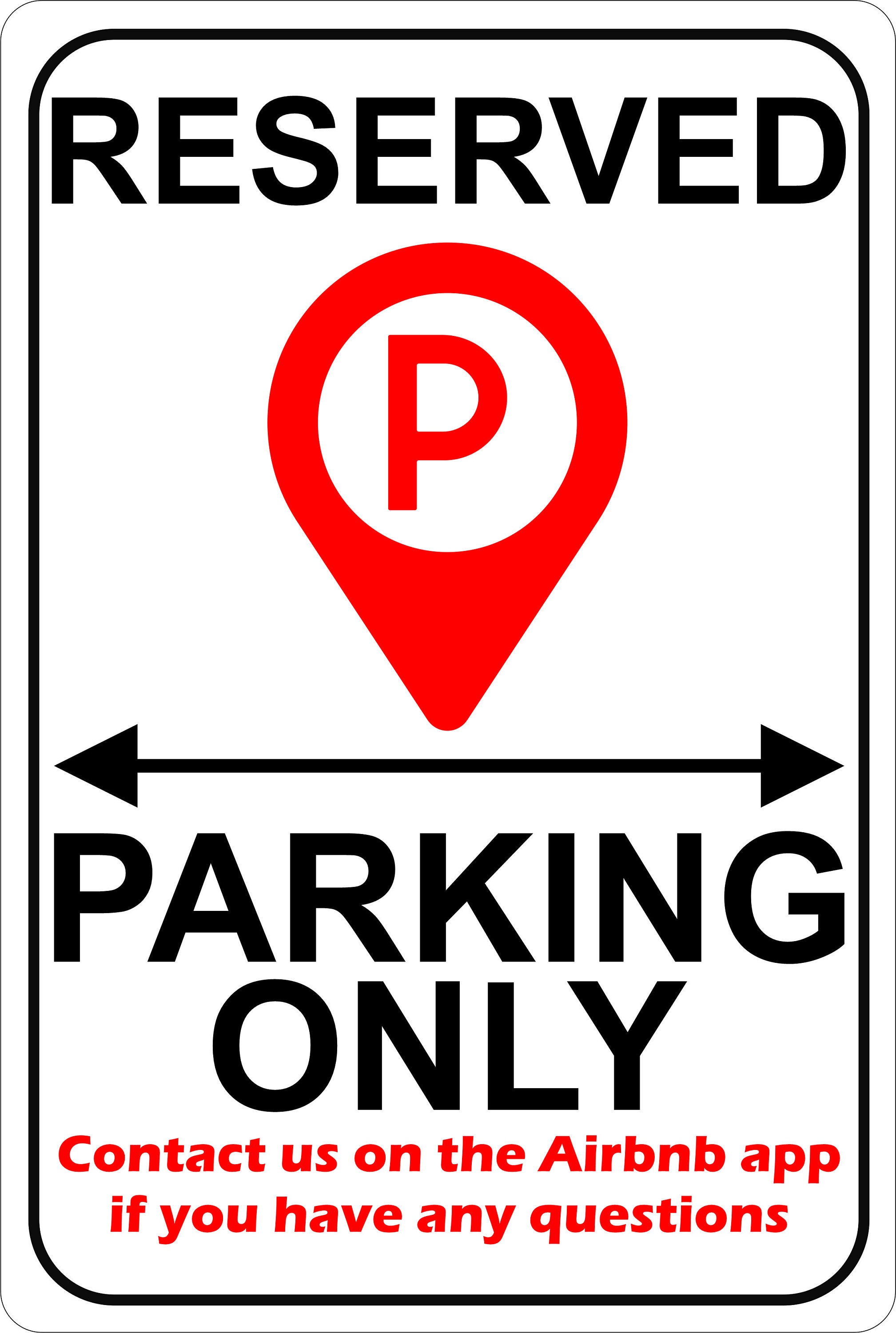 STR Reserved Parking Sign, Custom Metal Sign, Personalized Signs ...