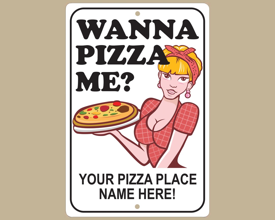 Personalized Metal Pizza Kitchen Sign, Custom Pizzeria Decor, Kitchen ...