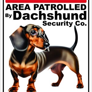 Dachshund Security Sign: Dog Alert, Pet Safety (8x12 Aluminum) - Etsy