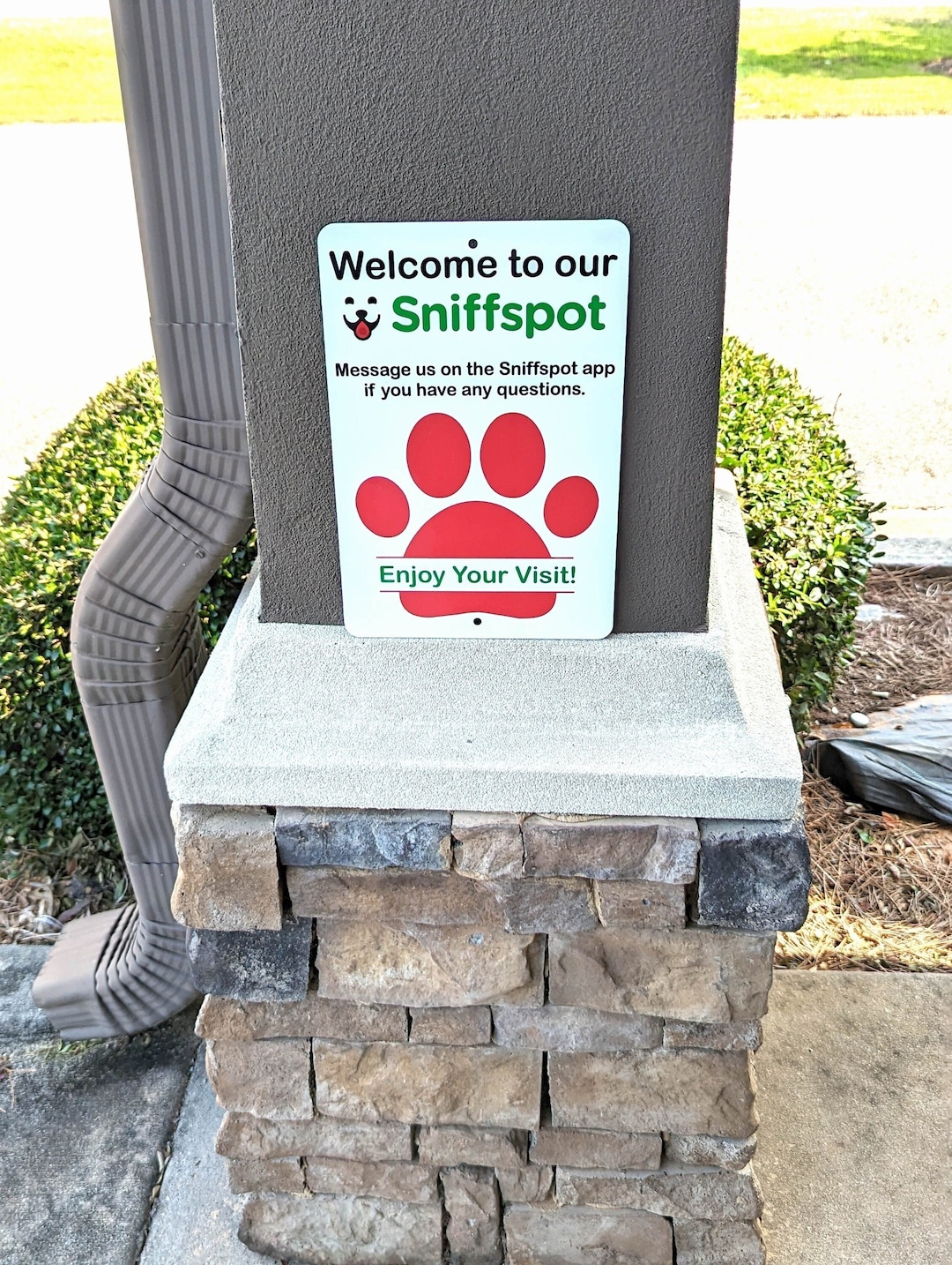 Sniffspot Aluminum Sign, Welcome to Our Sniffspot Message, Private Dog ...