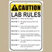 Laboratory Rules Sign, Science Classroom Decor, High School College Lab ...