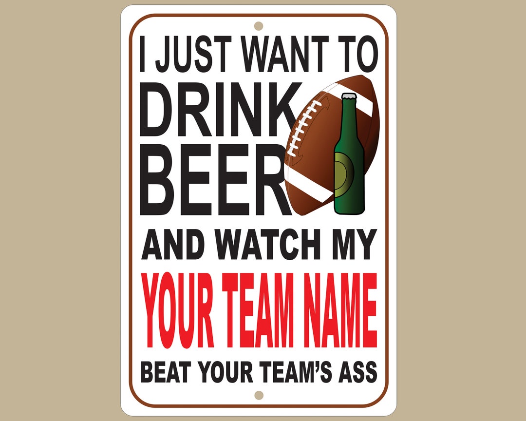 Customized Football Team Sign, Personalized Sports Fan Wall Decor, Team ...
