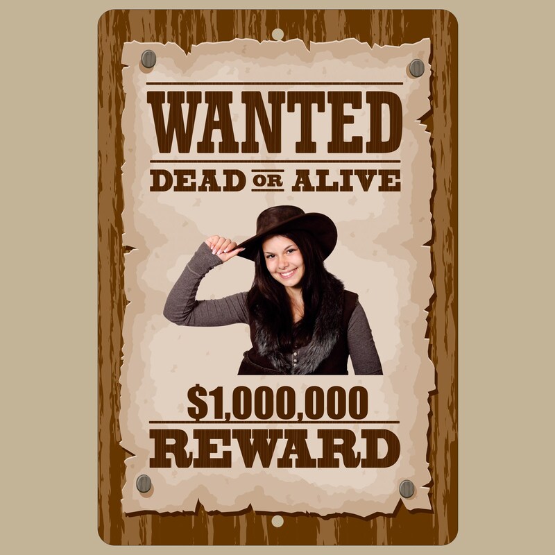 Western Wanted Sign - Etsy
