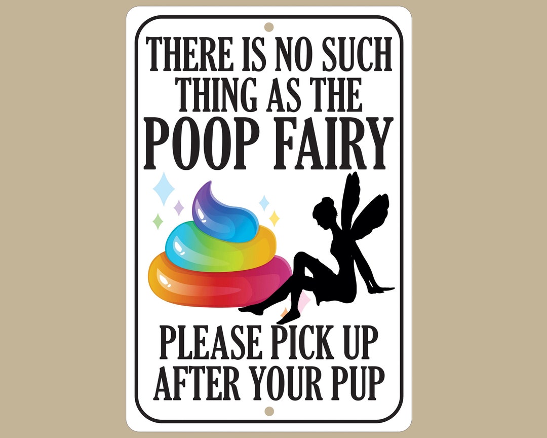 Outdoor Dog Poop Fairy Sign, Cute Functional Yard Art, Funny Dog Lover ...