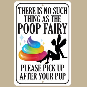Outdoor Dog Poop Fairy Sign, Cute Functional Yard Art, Funny Dog Lover ...