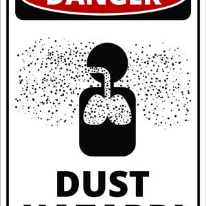 Aluminum Dust Hazard Danger Warning Sign, Modern Industrial Signage ...